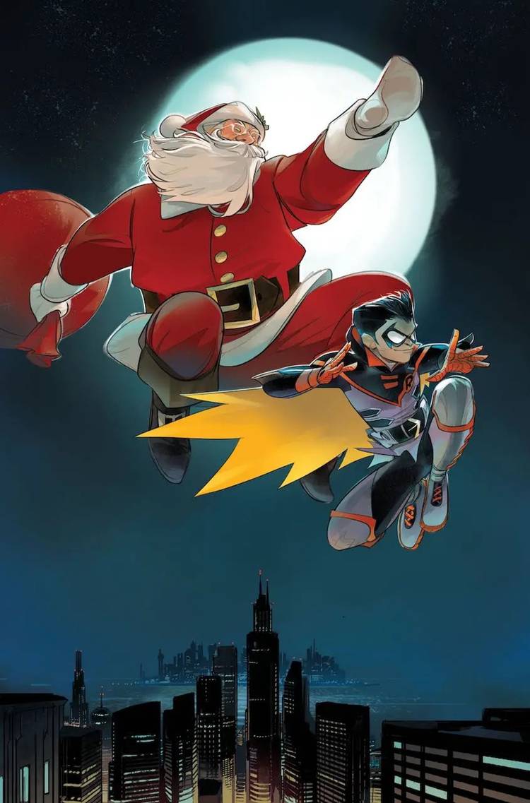Batman Becomes the Bat-Family's Adorable Christmas Tree in Official Art