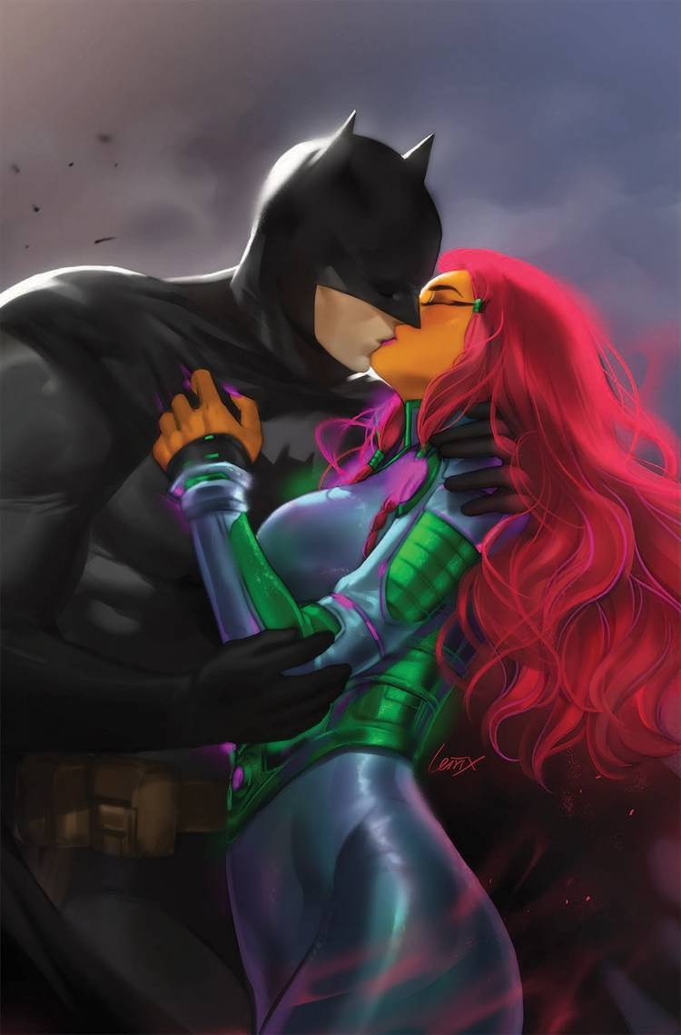 Batman’s New Love Interest Stakes Her Claim with a Kiss in New Official Art