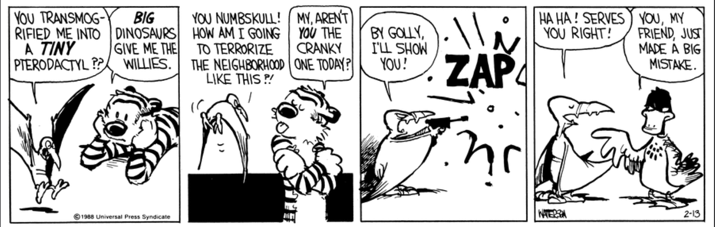 Calvin And Hobbes Tyrannosaurus Comics