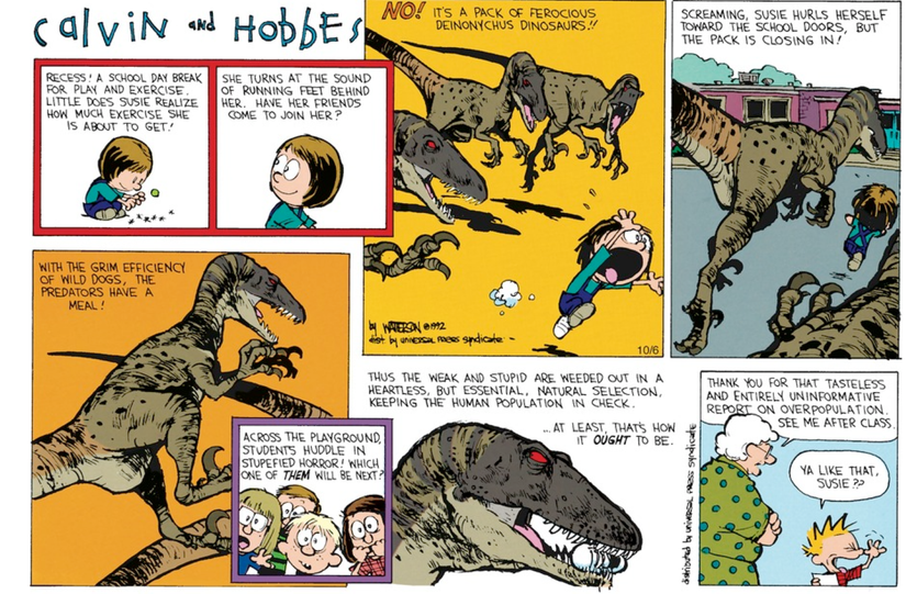10 Most Surreal Calvin and Hobbes Comics About Dinosaurs