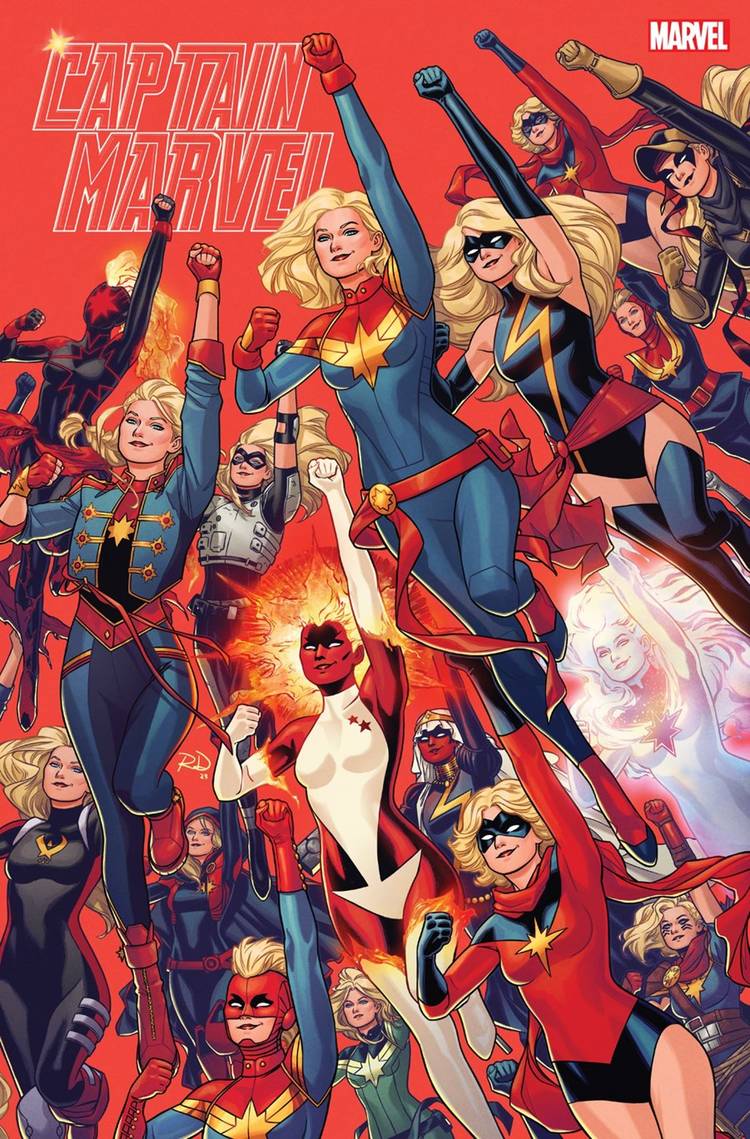 Captain Marvel's Greatest Costumes of All Time Honored in Jaw-Dropping ...