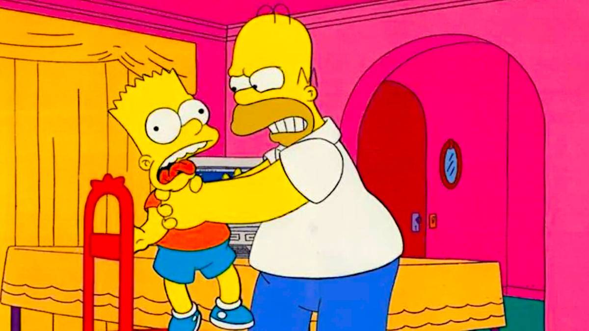 The Simpsons' 35-Year-Old Drawing Of Homer Strangling Bart Shared By ...