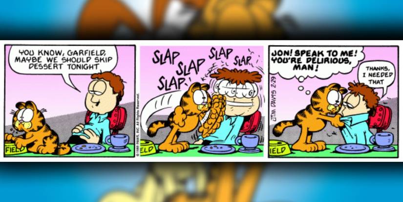 10 Funniest Garfield Comics Where Garfield Beats Up Jon