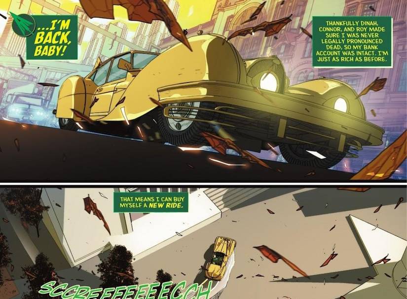 Green Arrow Showcases New Costume & Arrow Car Ahead of New Era