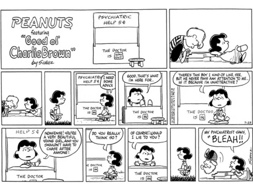 Peanuts: 10 Funniest Lucy's Psychiatry Booth Moments Featuring ...