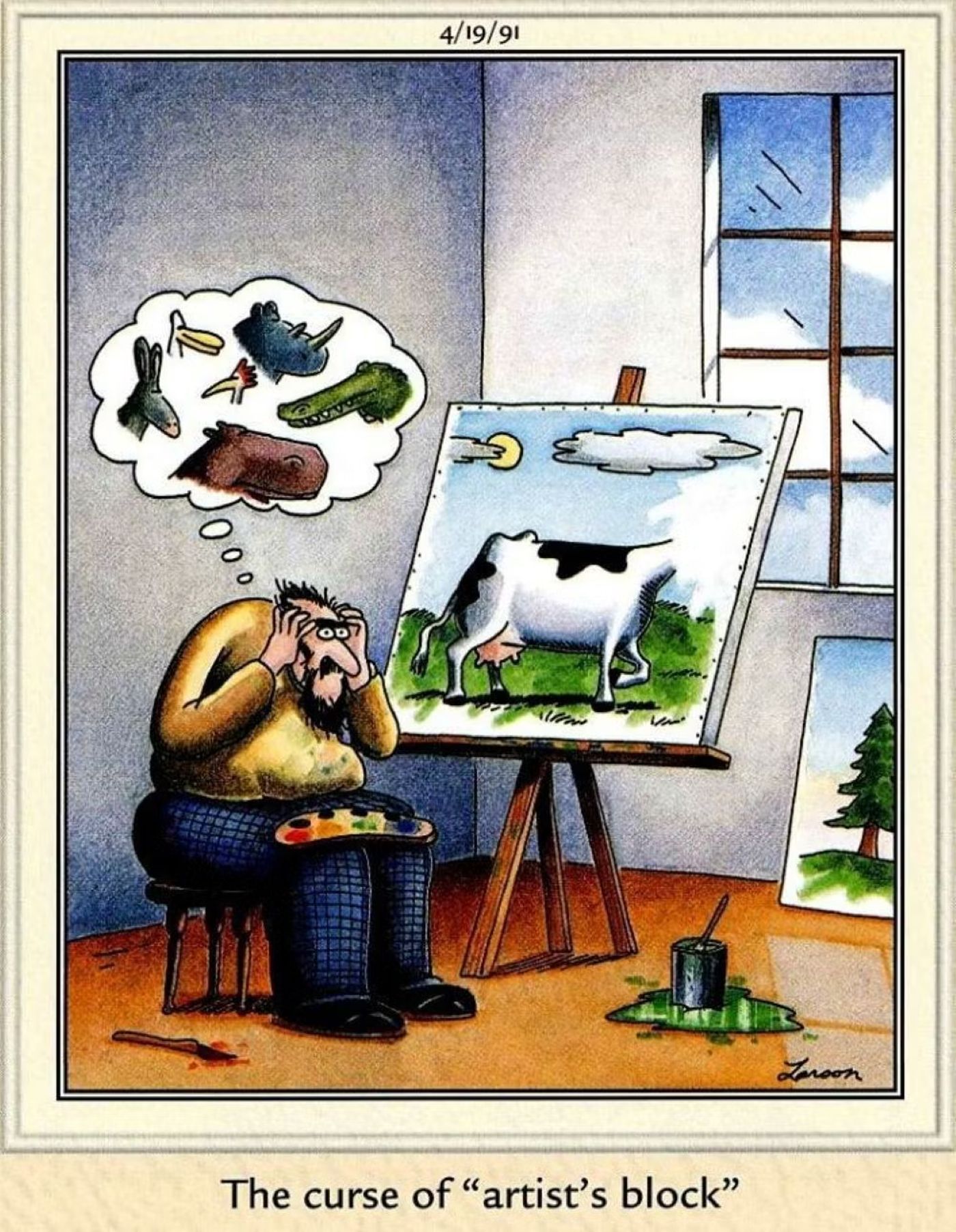 10 Hilarious Far Side Comics That Make Fun of Artists
