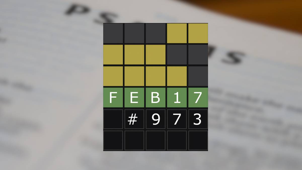 Today's Wordle Answer & Hints For February 17, 2024 (Puzzle #973)