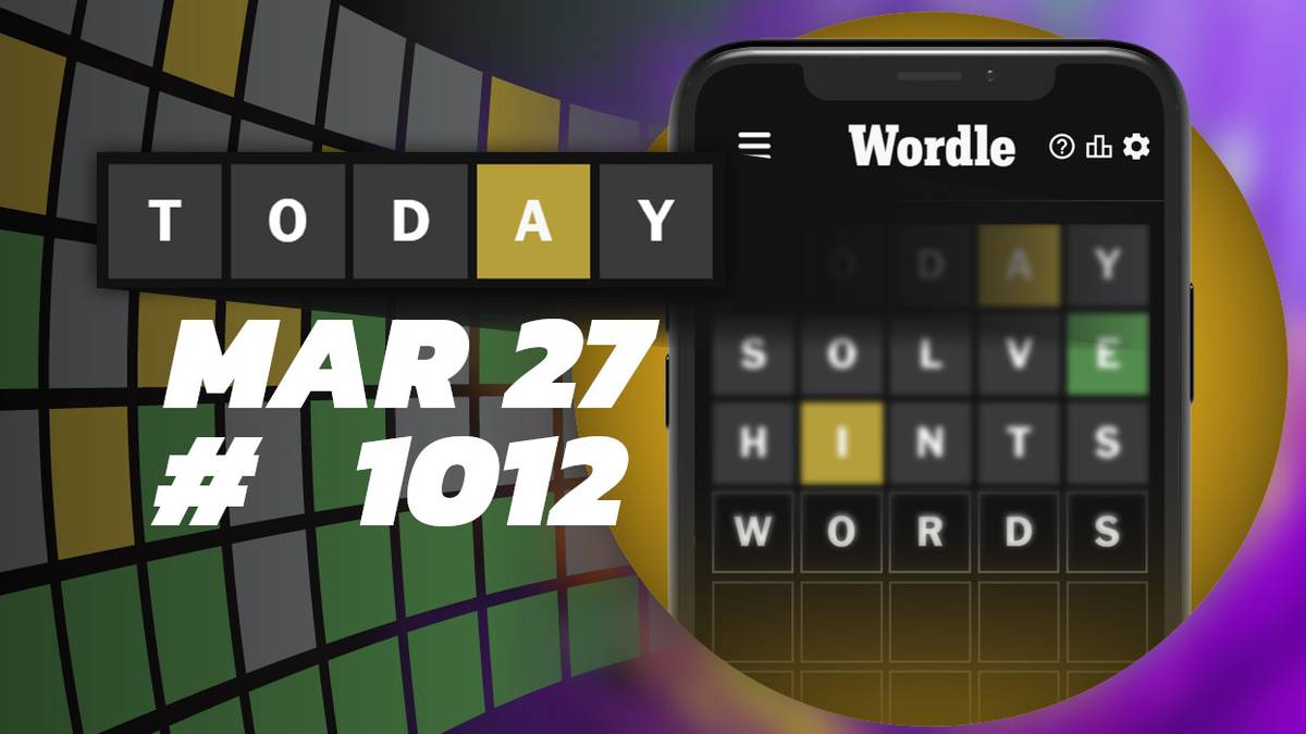 Today's Wordle Hints & Answer - March 27, 2024 (Puzzle #1012)