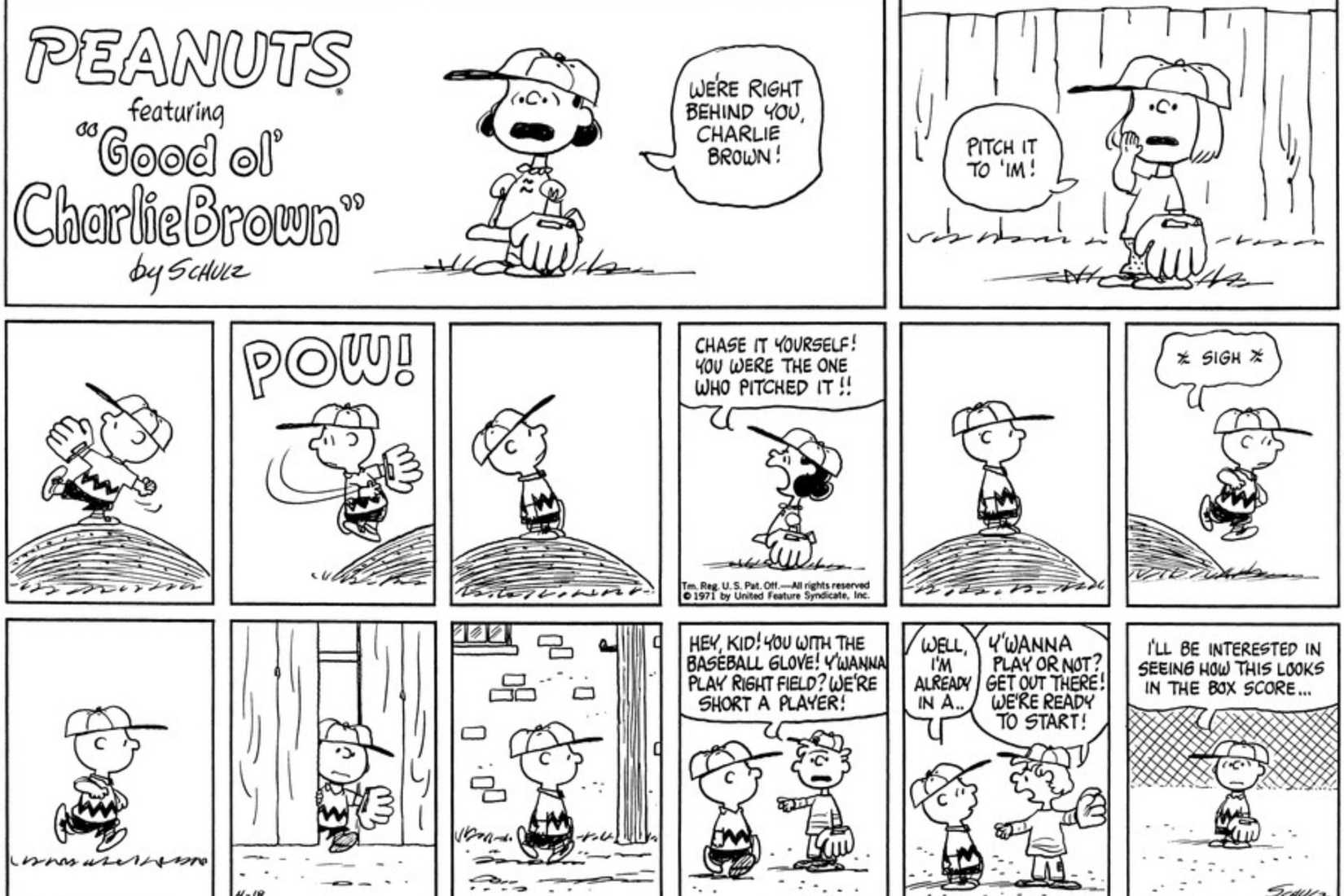 10 Funniest Peanuts Comics About Baseball