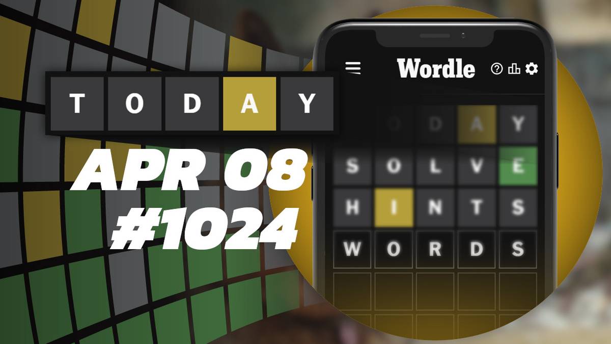 Today's Wordle Hints & Answer - April 8, 2024 (Puzzle #1024)