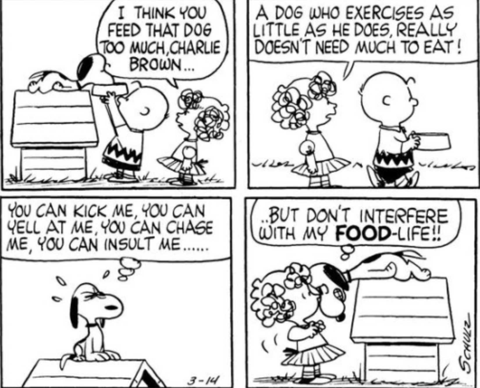 10 Funniest Peanuts Strips About Food