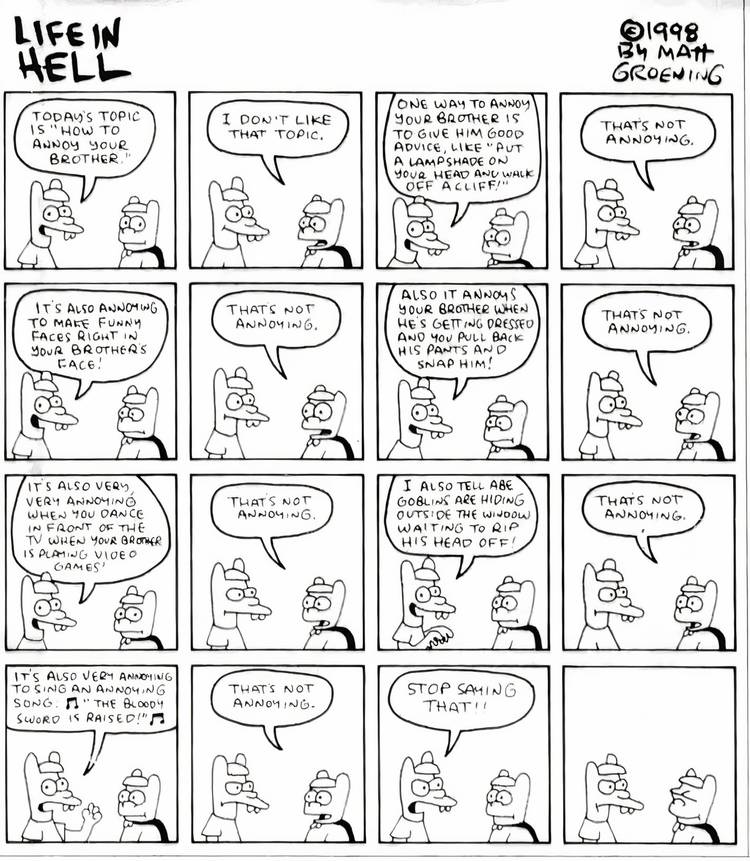 10 Funniest Comics from The Simpsons Creator's 'Life in Hell'