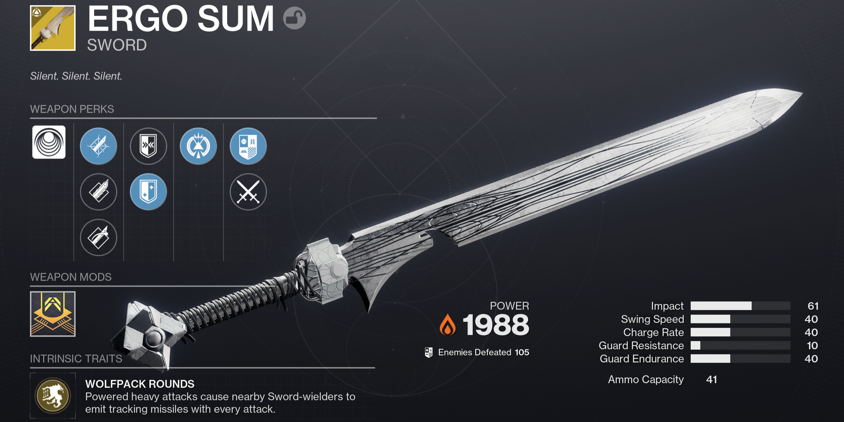 Destiny 2: Ergo Sum Exotic Sword (God Rolls & How to Unlock)