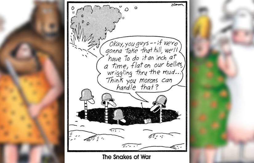 15 Funniest Far Side Comics That Somehow Found the Funny Side of War