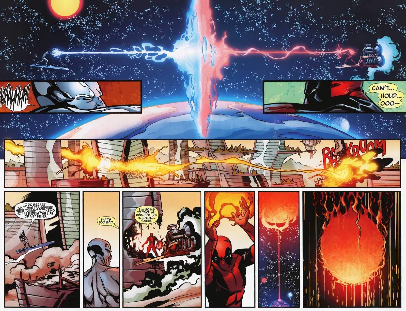 Serving Galactus Officially Turned Deadpool into the Silver Surfer's Equal
