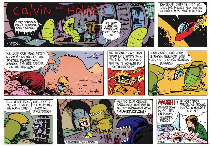 Calvin and Hobbes' 10 Best Spaceman Spiff Comics