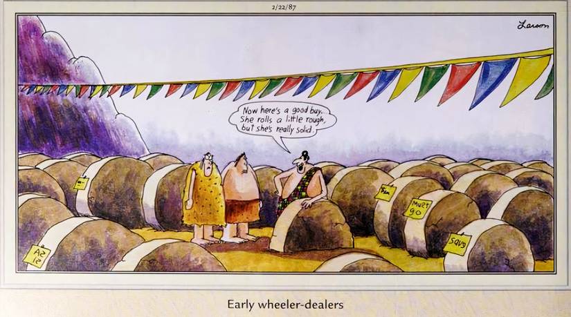 10 Genius Far Side Comics Featuring the Invention of Fire, The Wheel ...