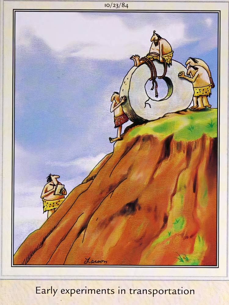 10 Genius Far Side Comics Featuring the Invention of Fire, The Wheel ...