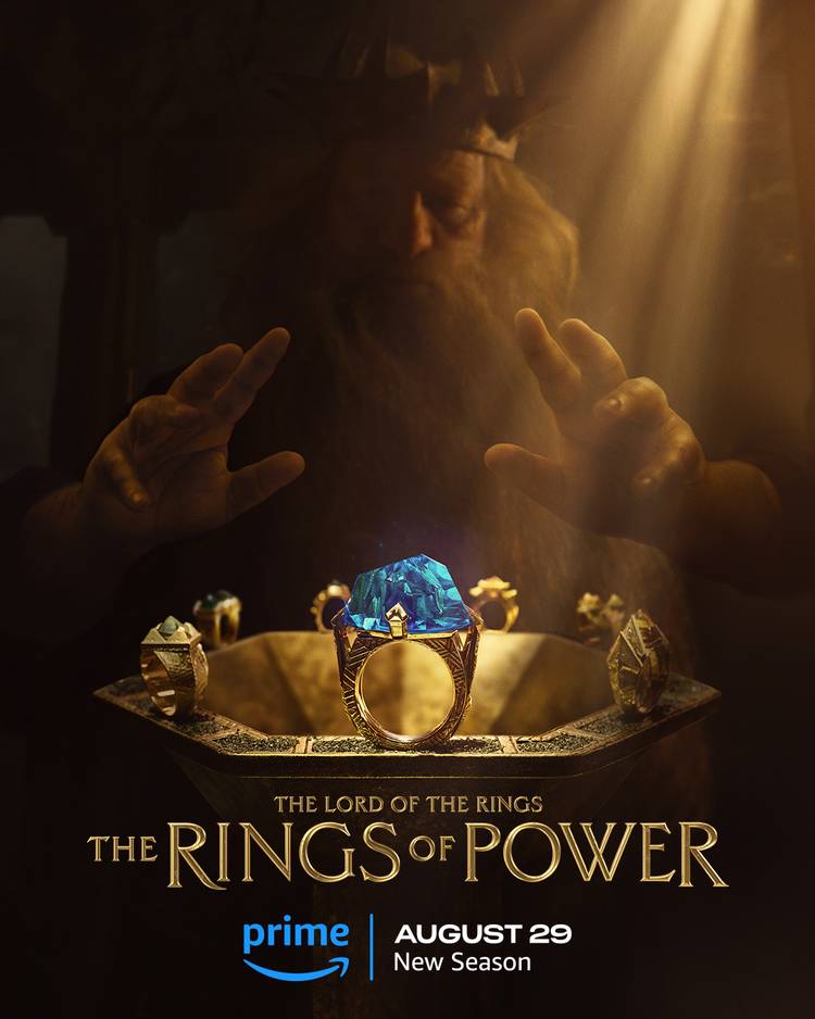 Sauron S 7 Dwarven Rings Of Power Revealed In Ominous Lotr Season 2 Poster