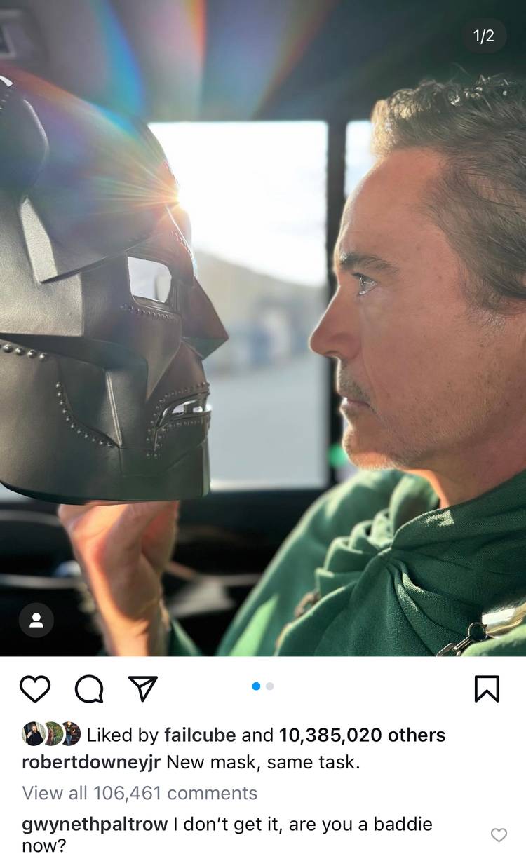 Gwyneth Paltrow Reacts To Robert Downey Jr's Doctor Doom Casting