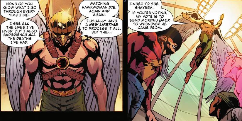 Hawkman Admits the Dark Side-Effect of His Reincarnation Powers