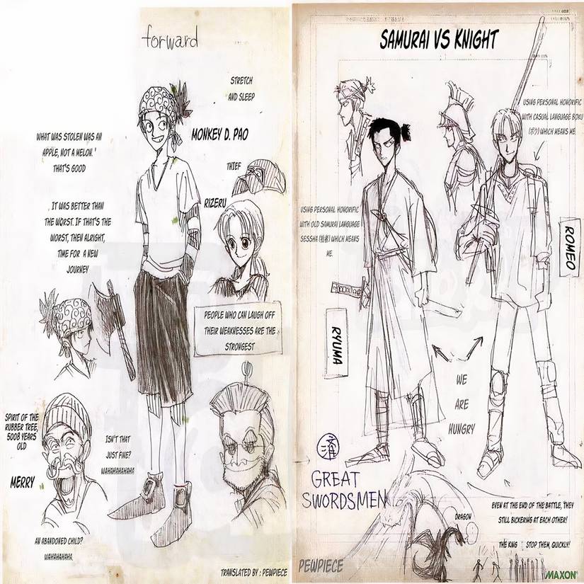 eiichiro oda drawing process