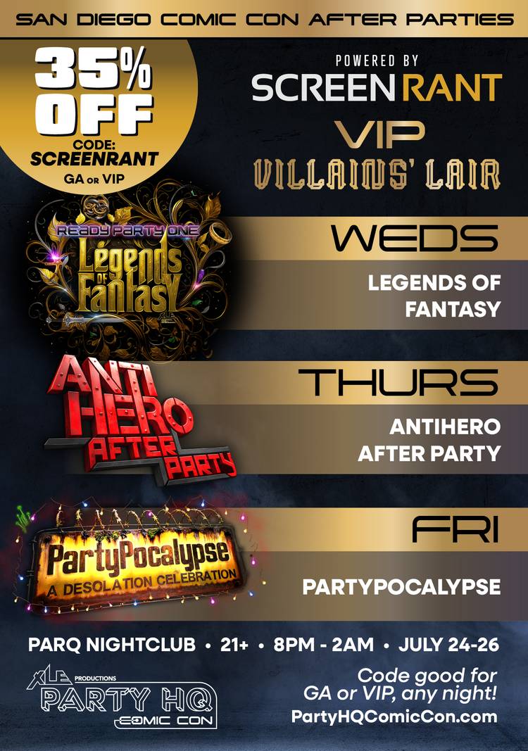 Party With Screen Rant At XLE’s Party HQ For San Diego Comic Con!