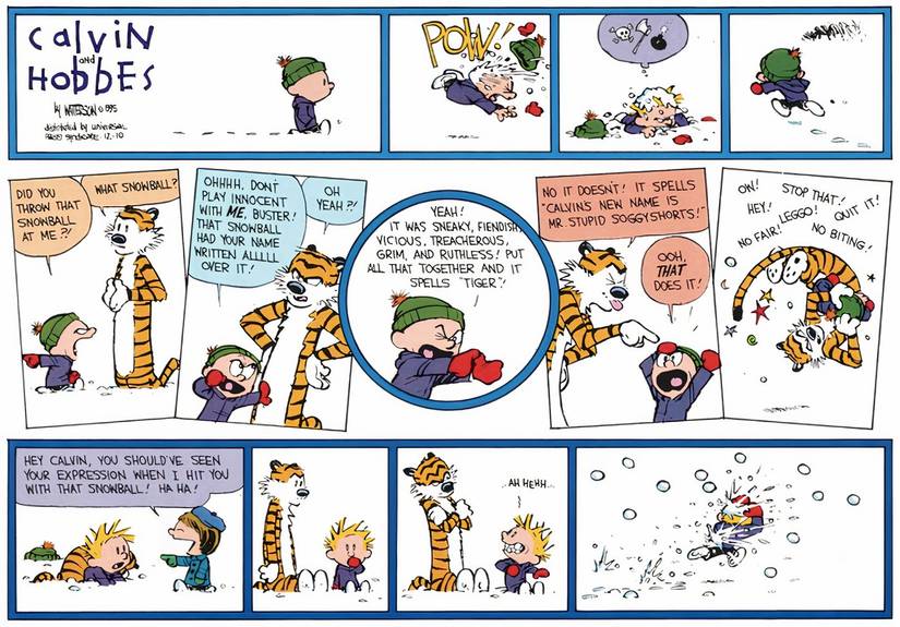 10 Most Epic Calvin and Hobbes Snowball Fights in Comic History