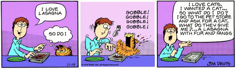 10 Garfield Comics Showcasing His Love for Lasagna