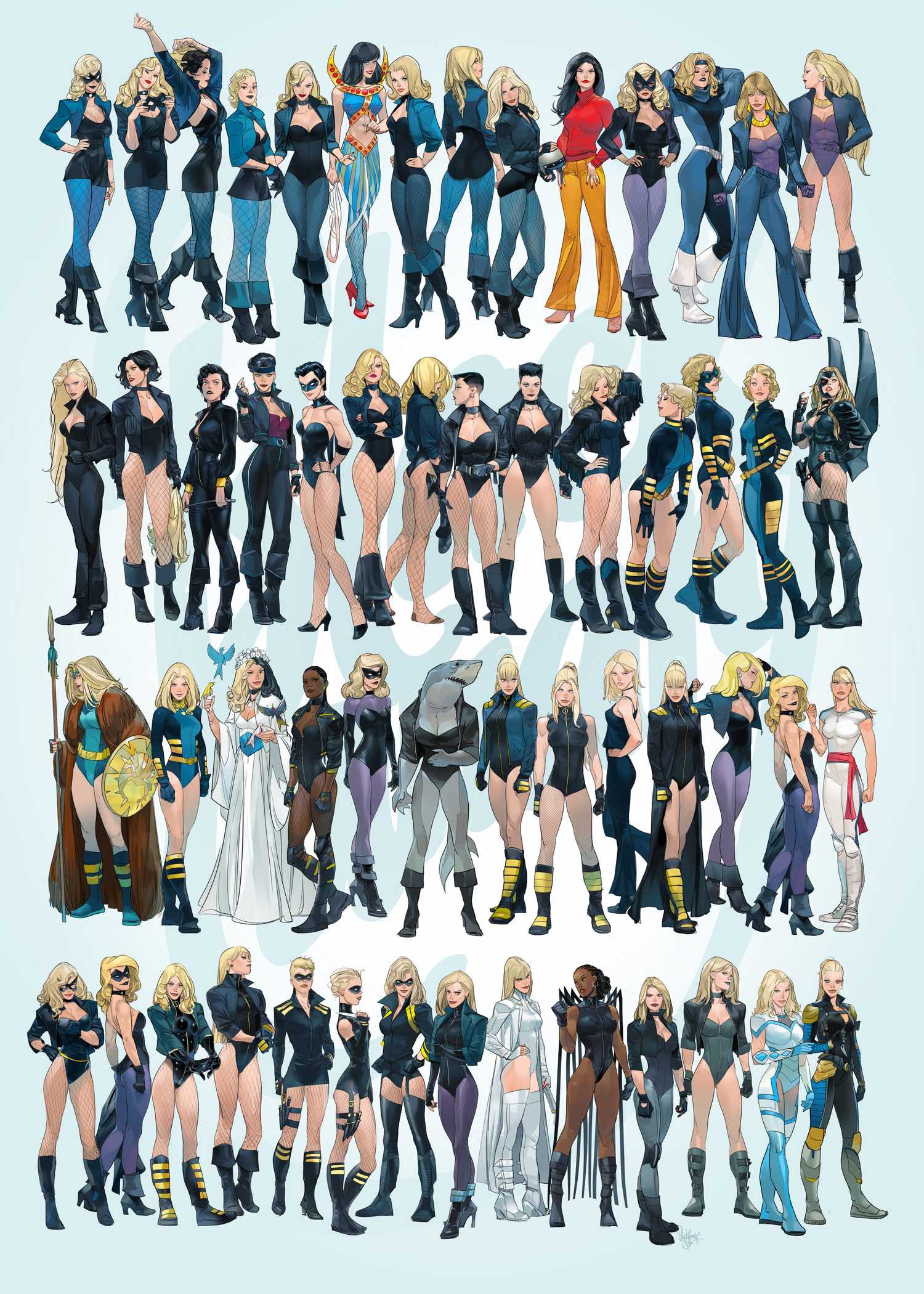 Every Black Canary Costume & Redesign Unites in Jaw-Dropping Art That ...