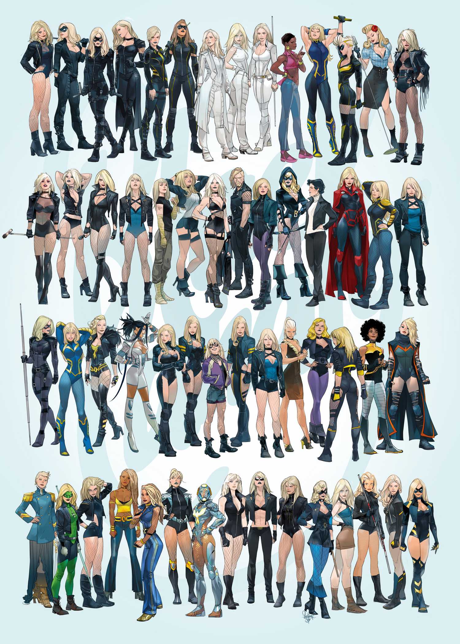 Every Black Canary Costume & Redesign Unites in Jaw-Dropping Art That ...