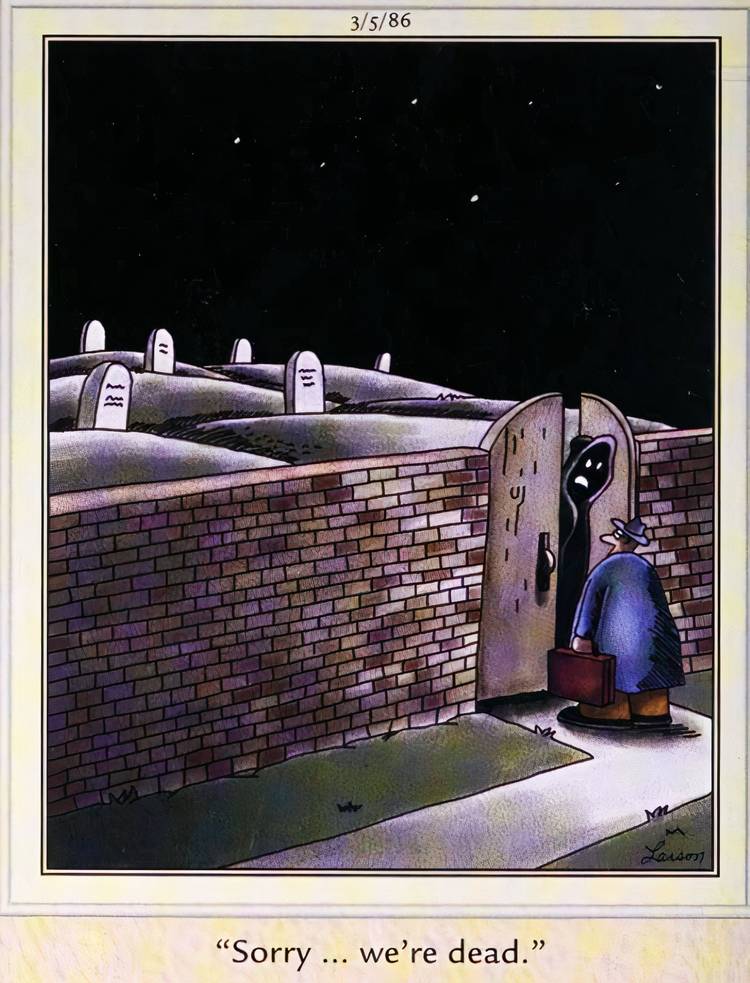 10 Hilarious Far Side Comics Starring the Grim Reaper (& Other Ghouls)