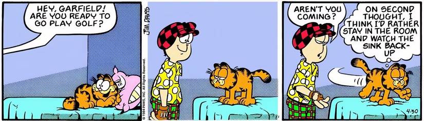 10 Funniest Garfield Comics About Golf