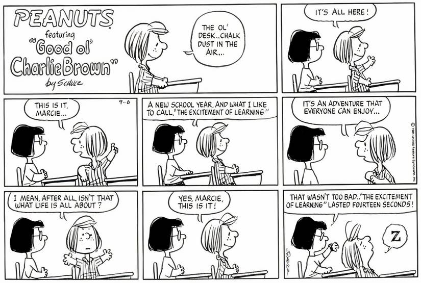 10 Funniest Peanuts Comics About Going Back to School