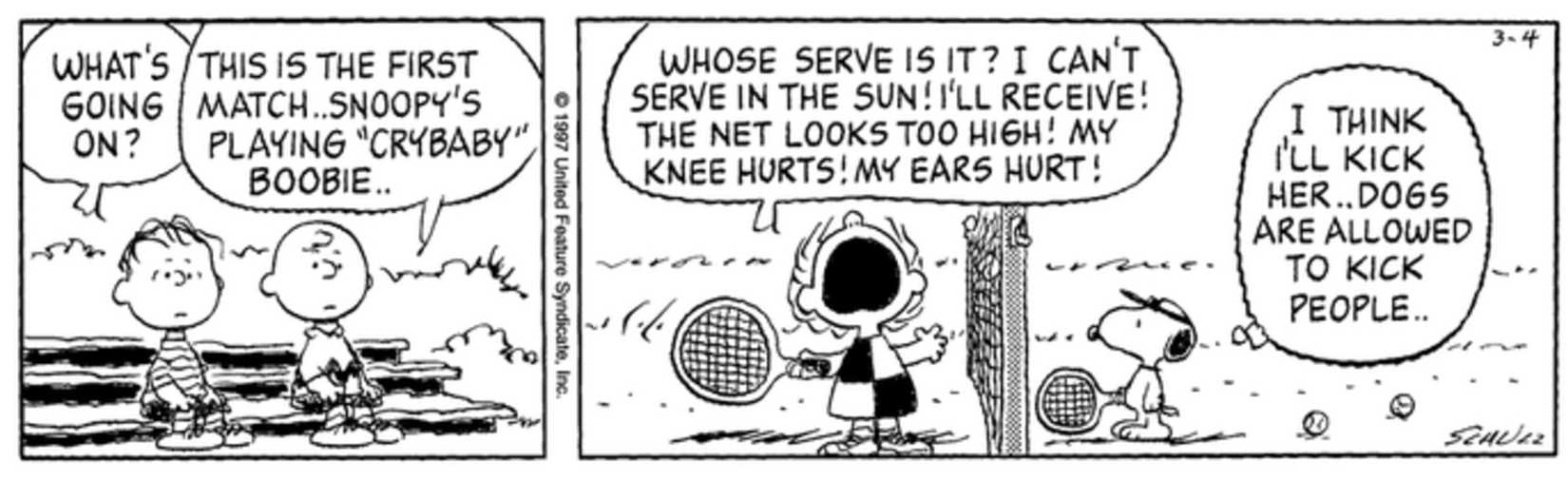 10 Funniest Peanuts Comics About Tennis