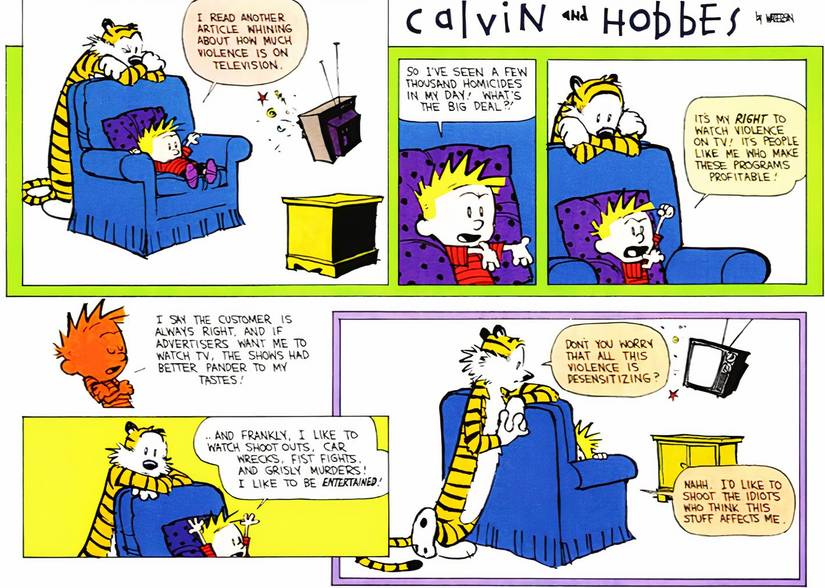 10 Hilarious Calvin & Hobbes Comics About Television