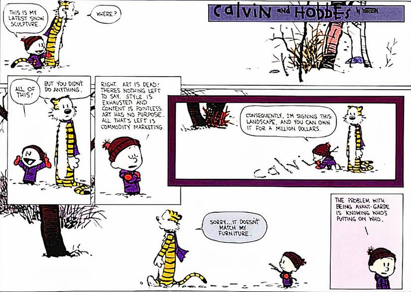 10 Brilliant Calvin & Hobbes Comics That Make Fun Of "High Art"