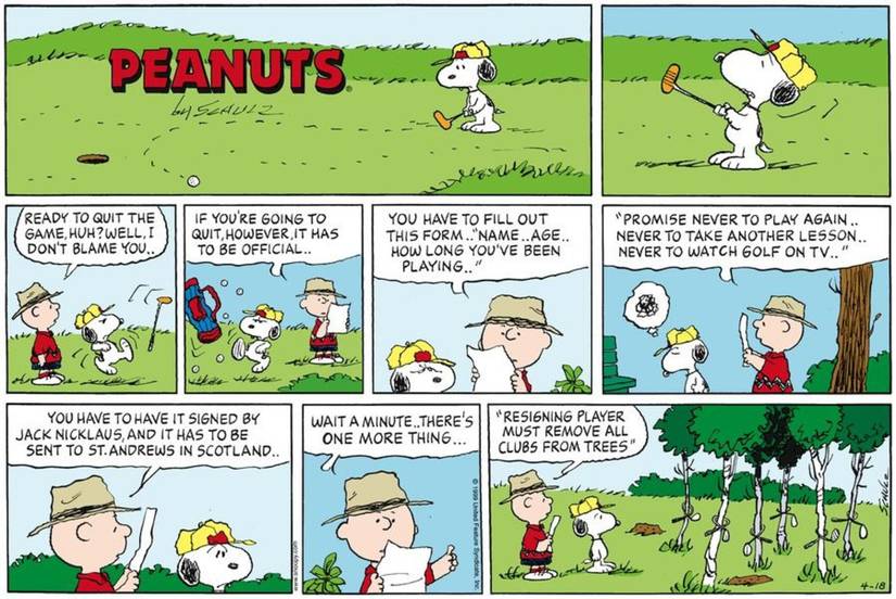 10 Funniest Peanuts Comics About Golf