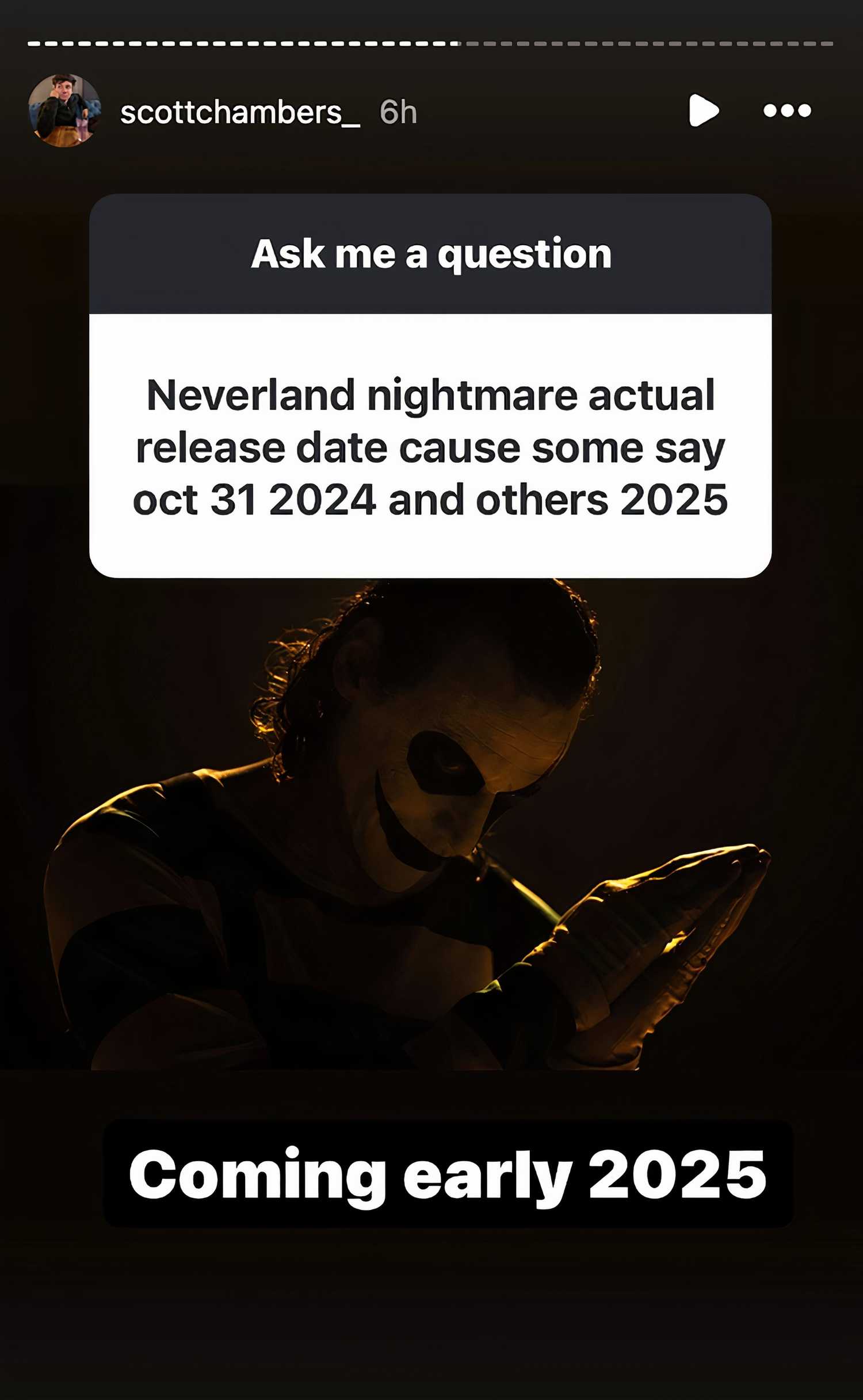 Peter Pan's Neverland Nightmare Release Window Confirmed By Director ...