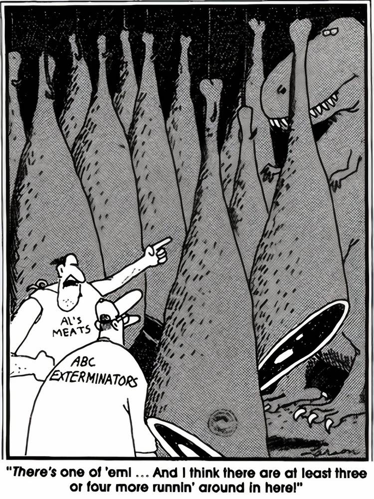 10 Funniest Far Side Comics Where Dinosaurs Take The Spotlight