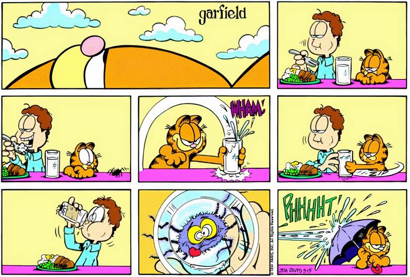 15 Funniest Garfield Comics Where He Tries to Swat a Spider