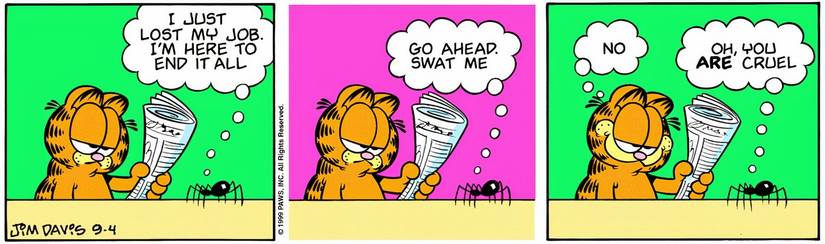 15 Funniest Garfield Comics Where He Tries to Swat a Spider