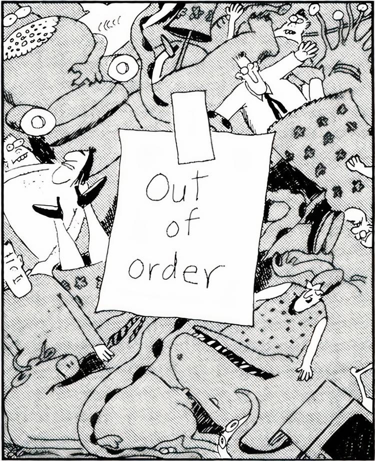 The Far Side's "Out of Order" Comic (Both Versions) Is the Perfect ...