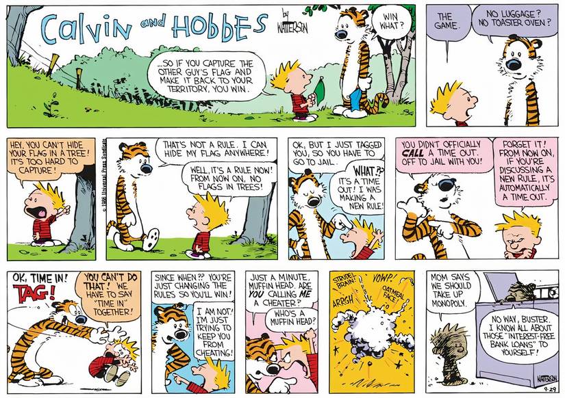 This Calvin and Hobbes Comic Finally Explained the Rules to Calvinball ...