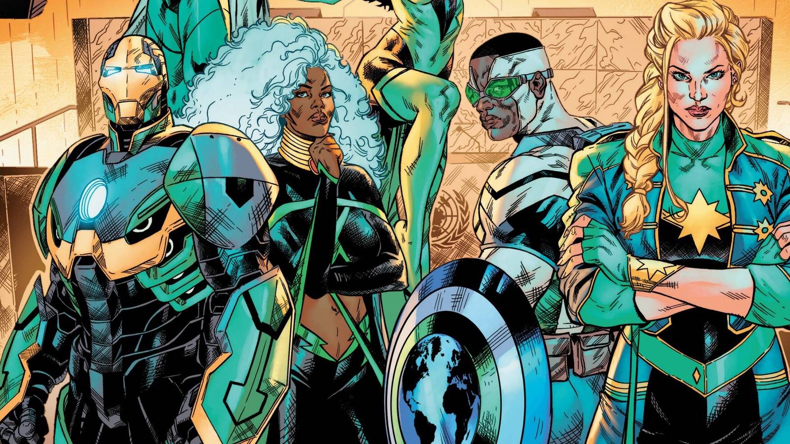 The Avengers Debut Matching Green Costumes as the Agents of EMPEROR DOOM