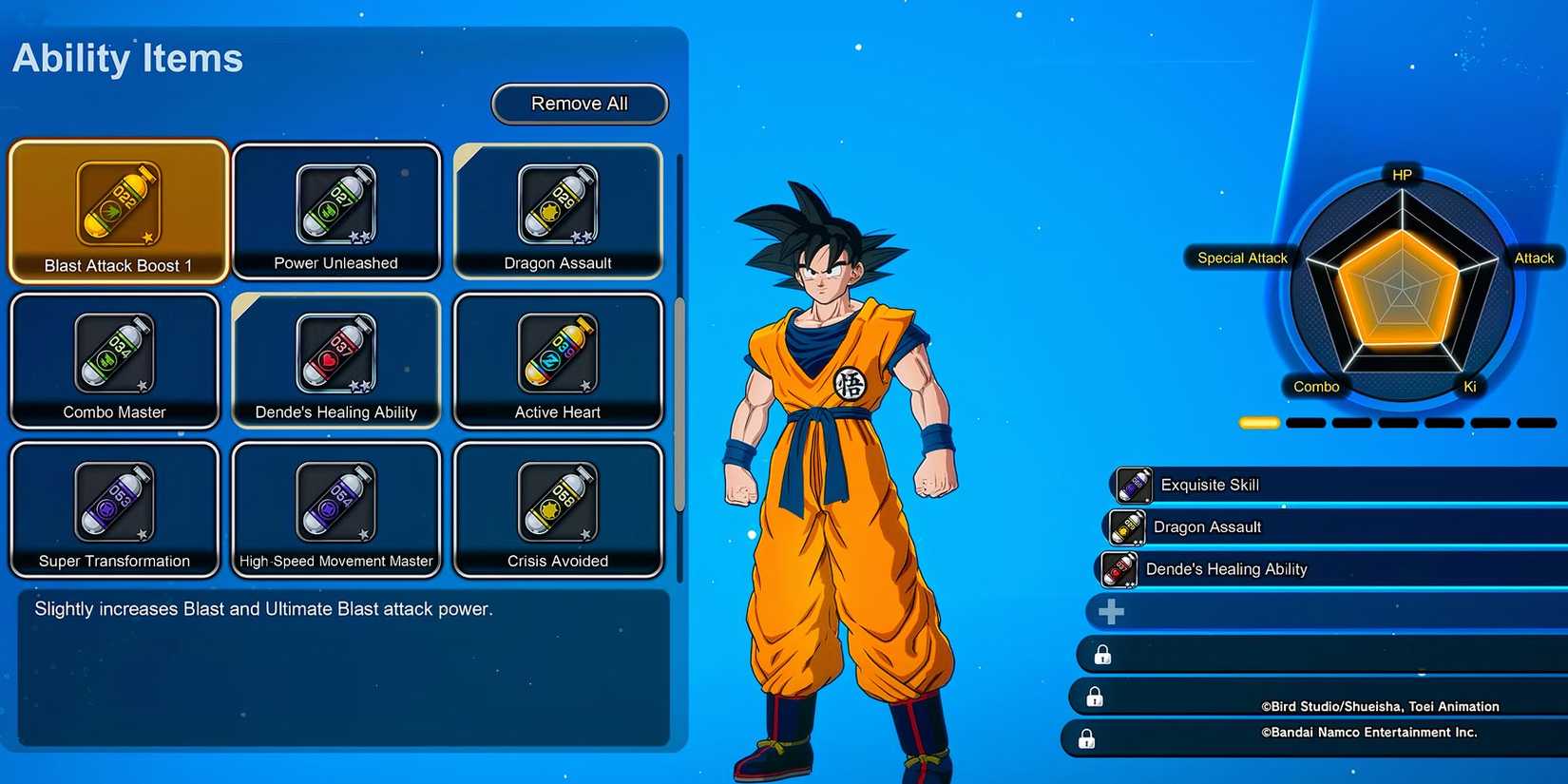 All Ability Items In Dragon Ball: Sparking! Zero