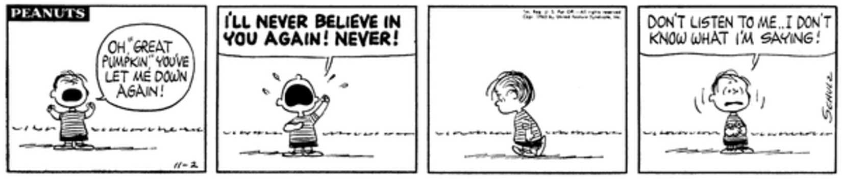 10 Funniest Peanuts Comics About the Disappointment of the Great Pumpkin