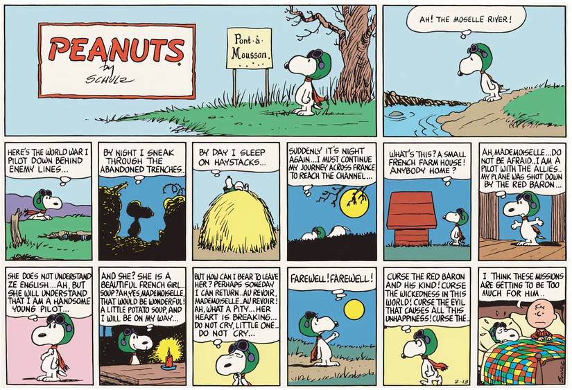 Snoopy's "WWI Flying Ace" Alter Ego From Peanuts, First Appearance ...