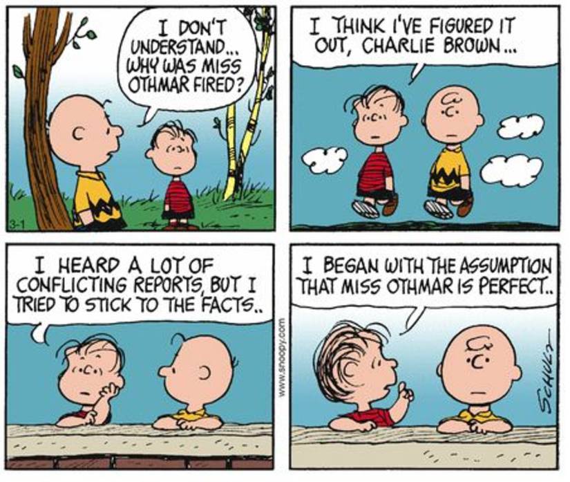 10 Funniest Peanuts Comics Where Linus Adores His Teacher Miss Othmar