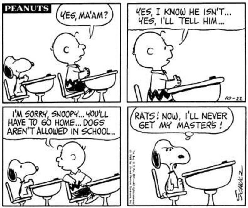 Peanuts: 10 Funniest Snoopy at School Comics